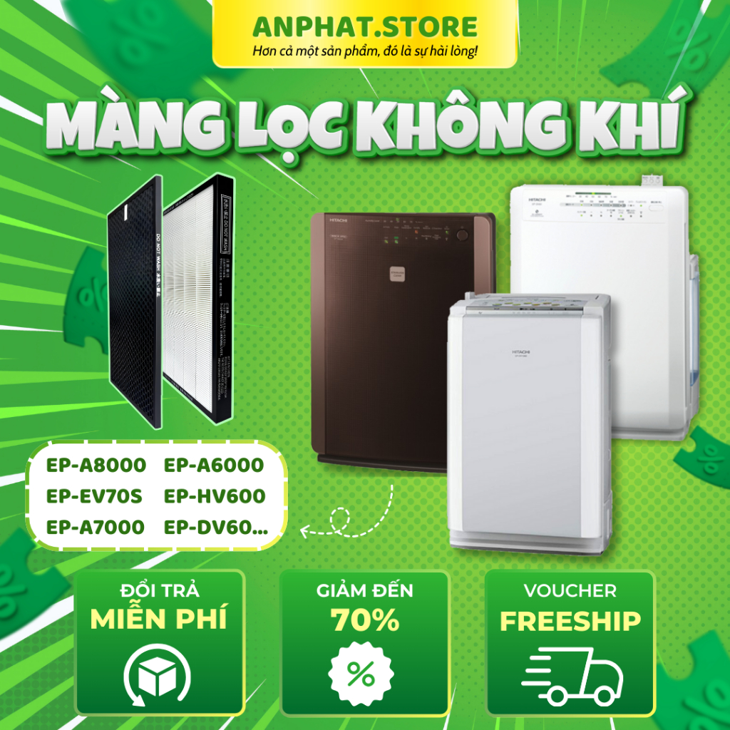 Màng lọc không khí Hitachi: EPF-DV1000H, EP-DV1000, DC1000, DE1000, DV60, A8000, A6000, HV600 ...