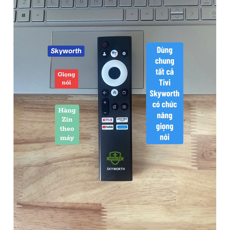 Điều khiển Tivi Skyworth giọng nói hàng Zin theo máy( Dùng tất cả Tivi Skyworth có chức năng ...