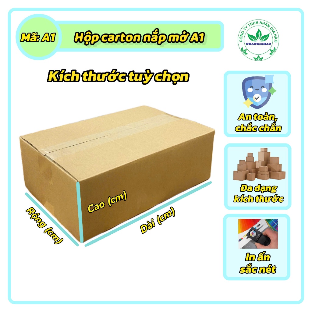 Combo 100 hộp carton 25x20x20 cm, 5 Lớp, Hộp Shipcod, vận chuyển, đóng ...