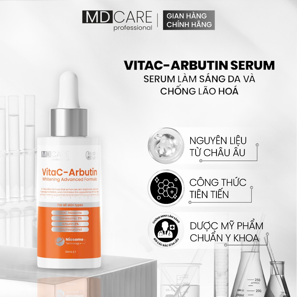 [CHÍNH HÃNG] Serum Sáng Da, Chống Lão Hoá MD CARE VitaC-Arbutin Serum ...