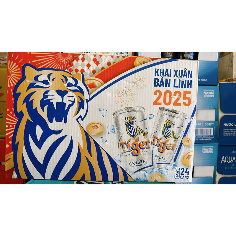 [ hỏa tốc] thùng 24 lon bia Tiger bạc Cool Pack 250ml | Shopee Việt Nam