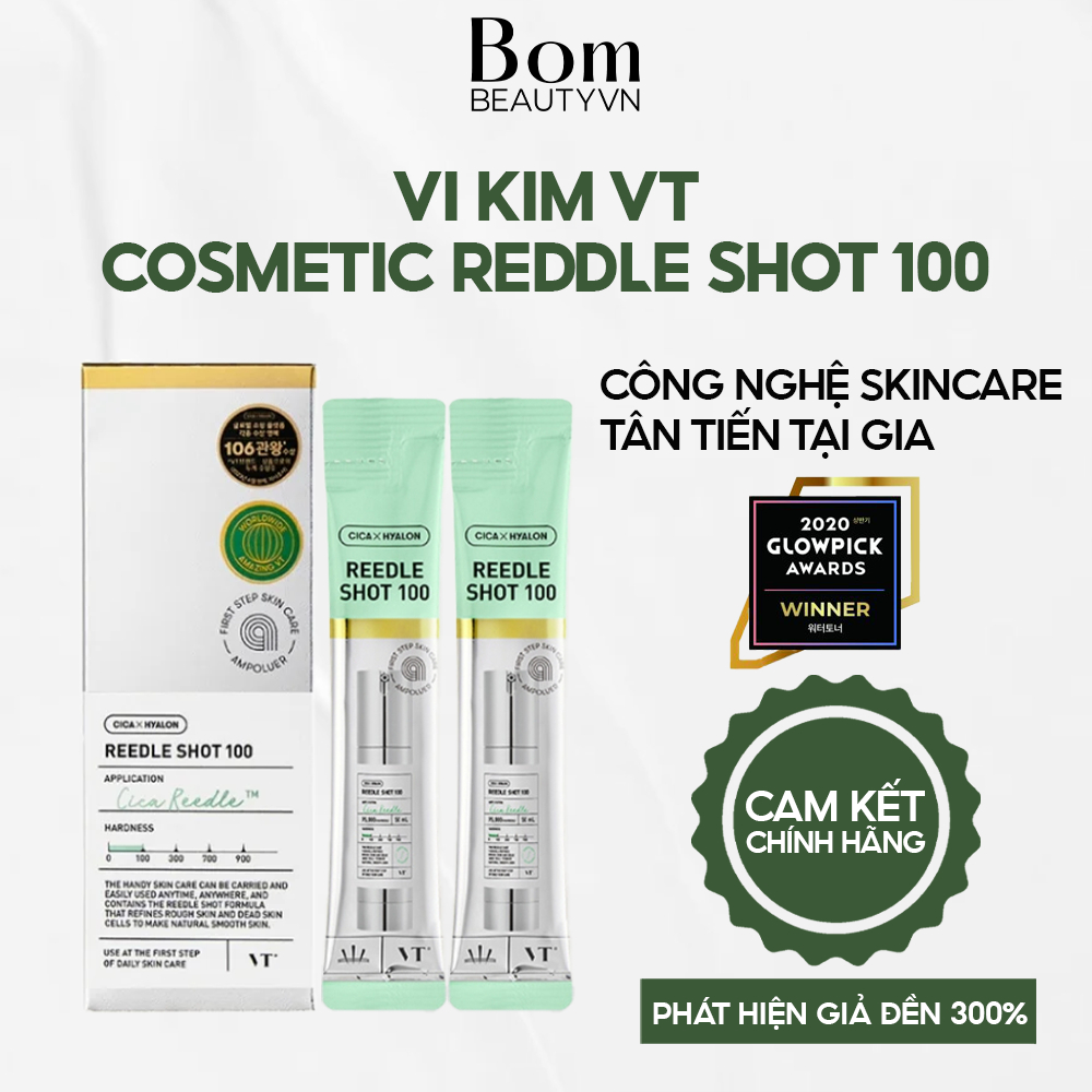 Tinh Chất Dưỡng Da Vi Kim VT Cosmetic Reedle Shot 100 / 300 hộp 6 gói ( 7/2027) [6 gói/2ml ...