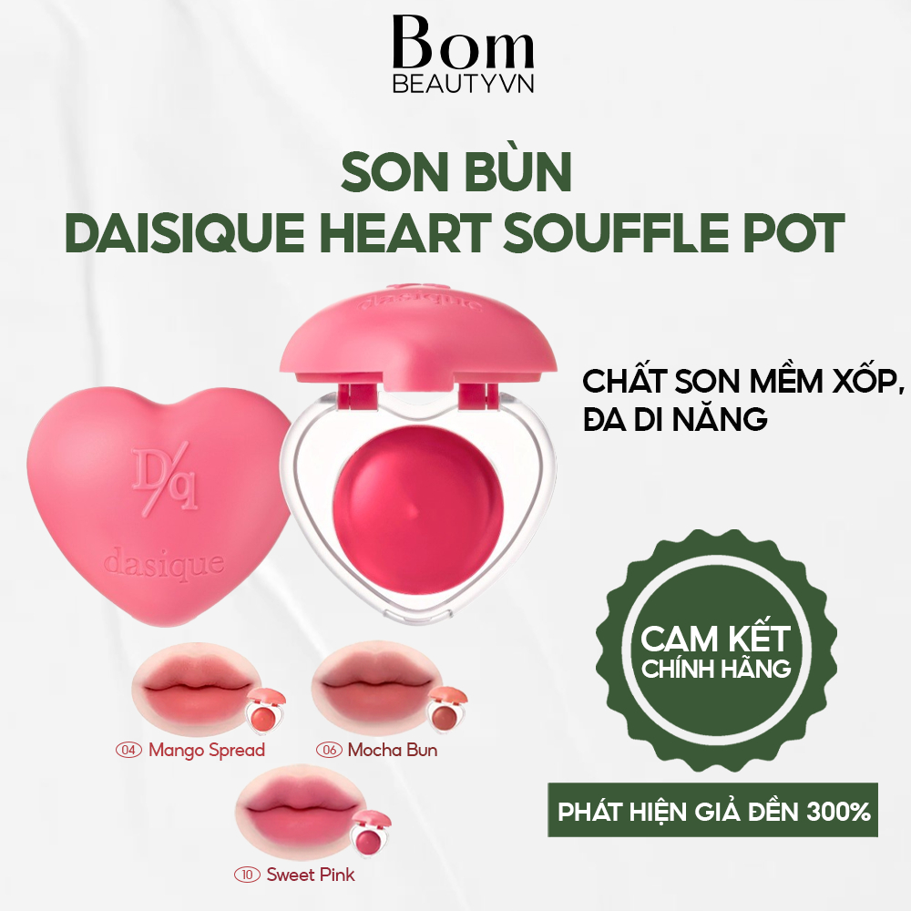 Son Bùn Dasique Heart Souffle Pot [ KÈM CỌ] | Shopee Việt Nam
