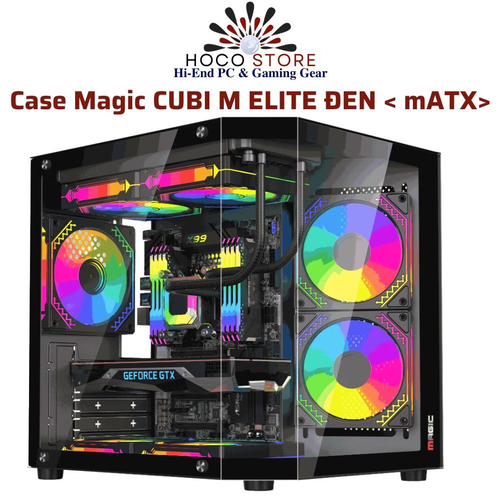 Vỏ Case Máy Tính Magic CUBI M ELITE (M-ATX) ĐEN l HOCO STORE PC | Shopee Việt Nam