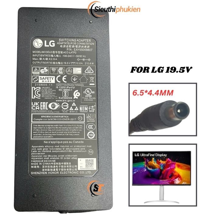 Dây nguồn màn hình LG 32UP550 32UP550N 32UP550-W 19.5v 10a zin - bảo ...