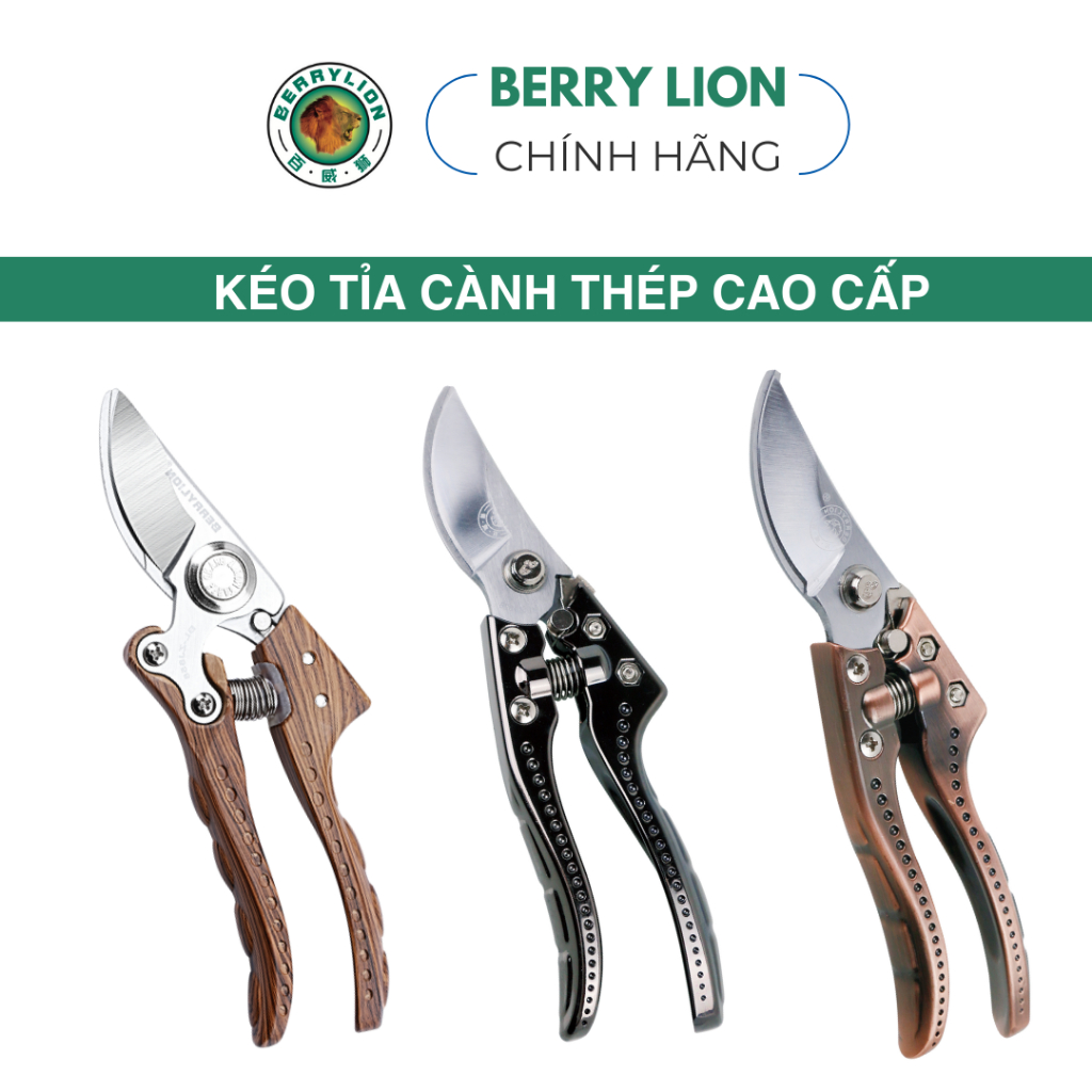 Kéo Cắt Tỉa Cành Hợp Kim Cacbon Cao Cấp Berry Lion Chính Hãng Siêu Bền ...