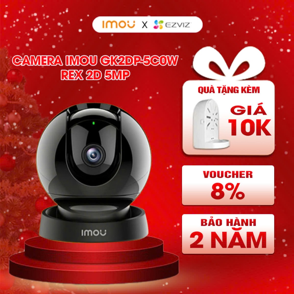 Camera IMOU GK2DP-5C0W REX 2D 5MP, Kiểu Dáng Sang Trọng, Xoay 360 Độ ...