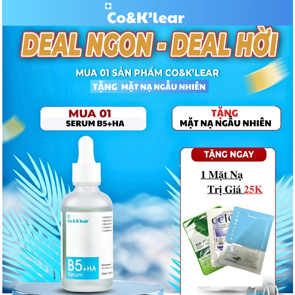 Serum Dưỡng Ẩm Phục Hồi Da B5+HA Co & K’lear 50ml, Dưỡng trắng, cấp ẩm ...