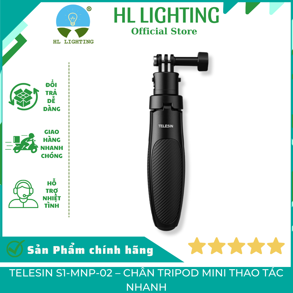 Telesin S1-MNP-02 – Chân Tripod Mini Thao Tác Nhanh Cho GoPro/Action ...