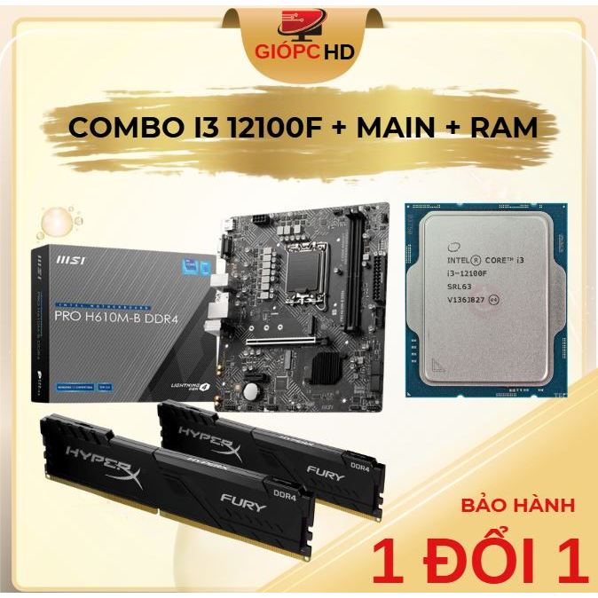 Hot Combo CPU i3 12100F + Main H610 / B660/ B760 /Z690 các hãng kèm Ram | Shopee Việt Nam
