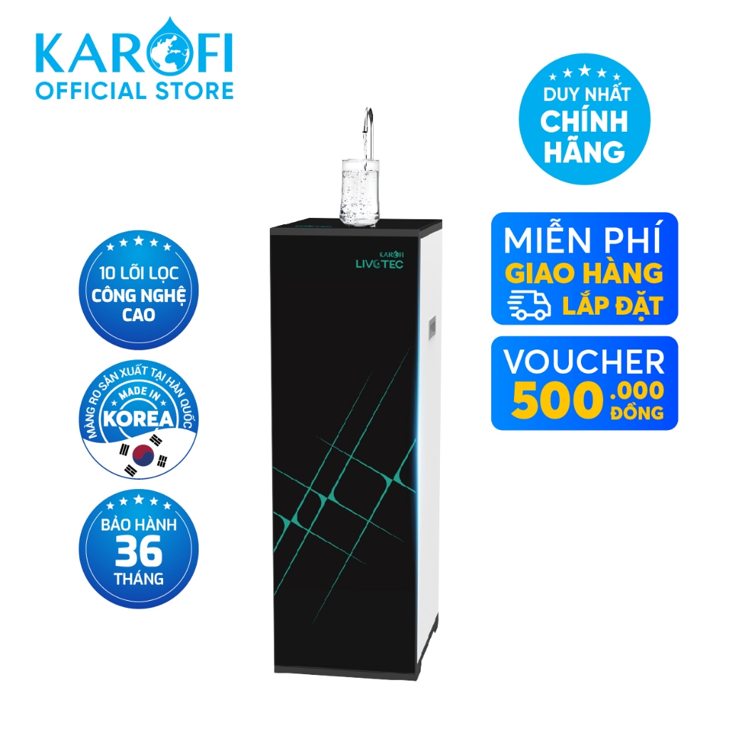 [TẶNG BỘ LÕI] Máy lọc nước RO 10 lõi KAROFI Livotec 606 - RO Hàn 100GPD ...