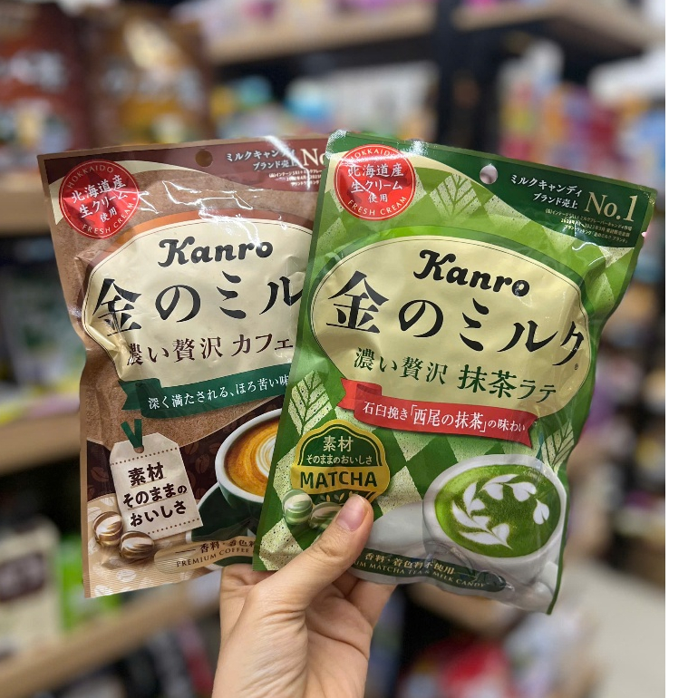Kẹo trà xanh sữa Kanro Gold Matcha Latte Cafe Latte 70g nội địa Nhật Bản | Shopee Việt Nam