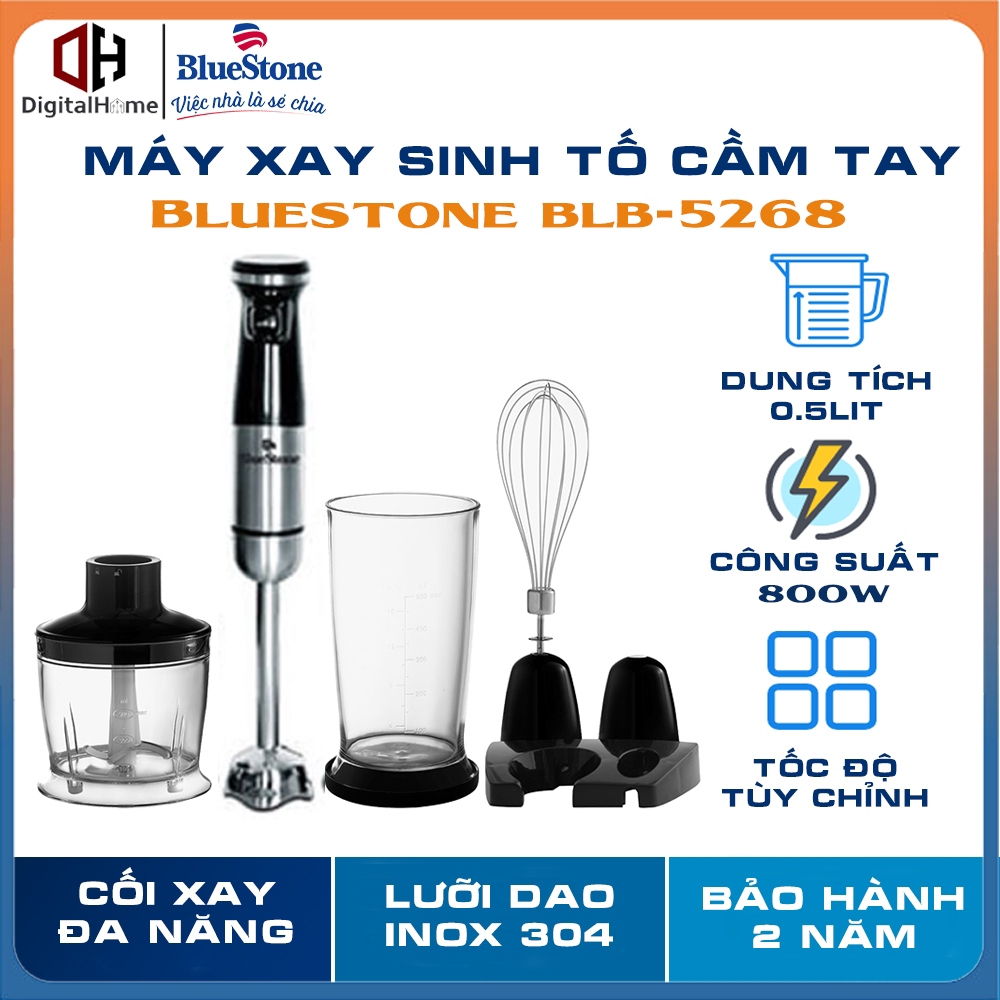 Máy Xay Sinh Tố Cầm Tay BlueStone BLB-5268,Xay Cháo - Thịt - Sinh Tố, Công Suất 800W, Bảo Hành ...