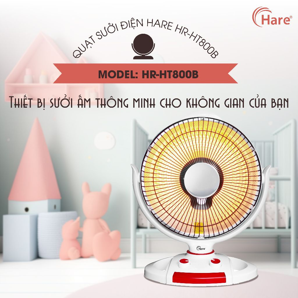 Quạt sưởi điện Hare sưởi ấm nhanh không khô da chuẩn cao cấp , Quạt ...