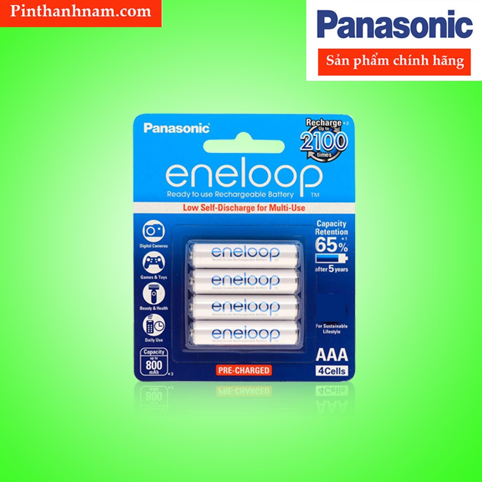 Pin Sạc AAA Eneloop Panasonic 800mAh Vỉ 4 Viên Chính Hãng - Tặng Hộp ...
