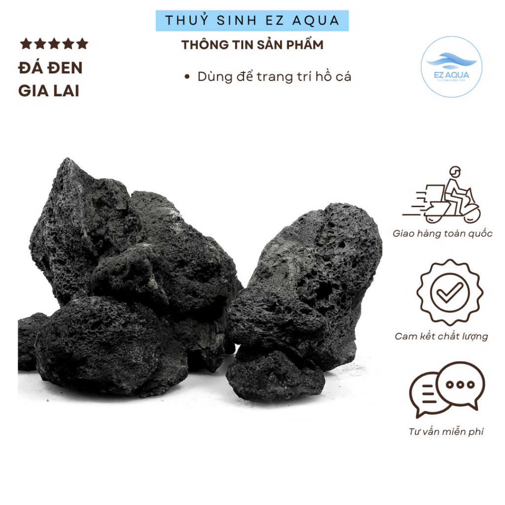 Đá Đen Gia Lai (1KG) Dùng Setup trang trí Bể Thủy Sinh, Tiểu Cảnh Bán ...
