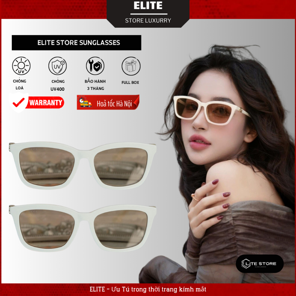 Gọng kính mát nữ siêu cấp, Kính râm GC mắt chống uv400 thời trang bản ...