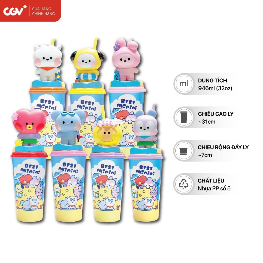 Ly BT21 minini CGV Cinemas Vietnam dung tích 946ml | Shopee Việt Nam