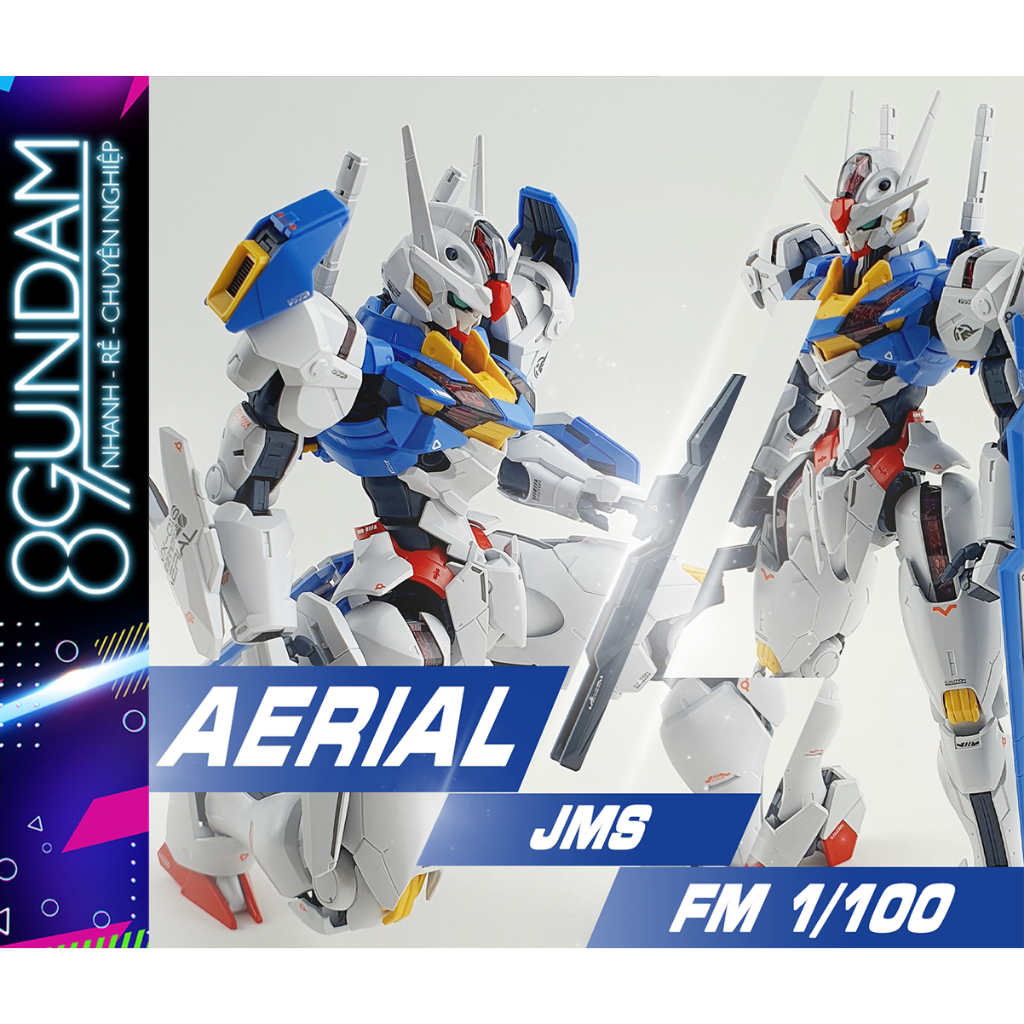 [CÓ SẴN] Mô Hình Lắp Ráp Full Mechanics FM 1/100 Aerial Fighter JMS (tặng kèm decal nước ...