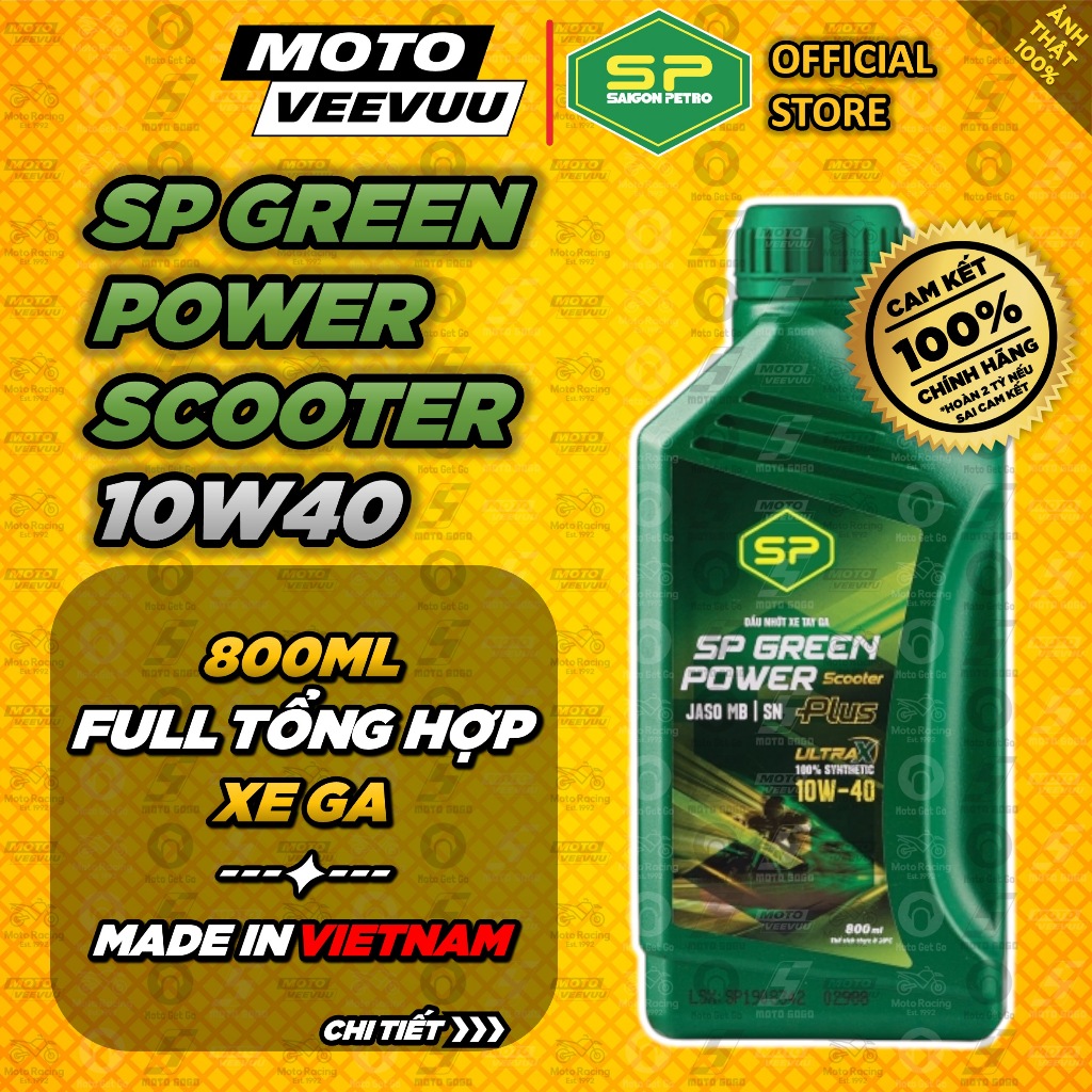[MTVV] Dầu nhớt xe ga Saigon Petro - SP Green Power Scooter Plus 10W40 ...
