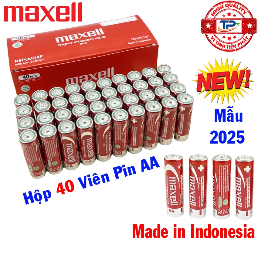 Hộp 40 viên Pin Tiểu AA (2A) Maxell Super Power Ace 1.5V - sản phẩm ...