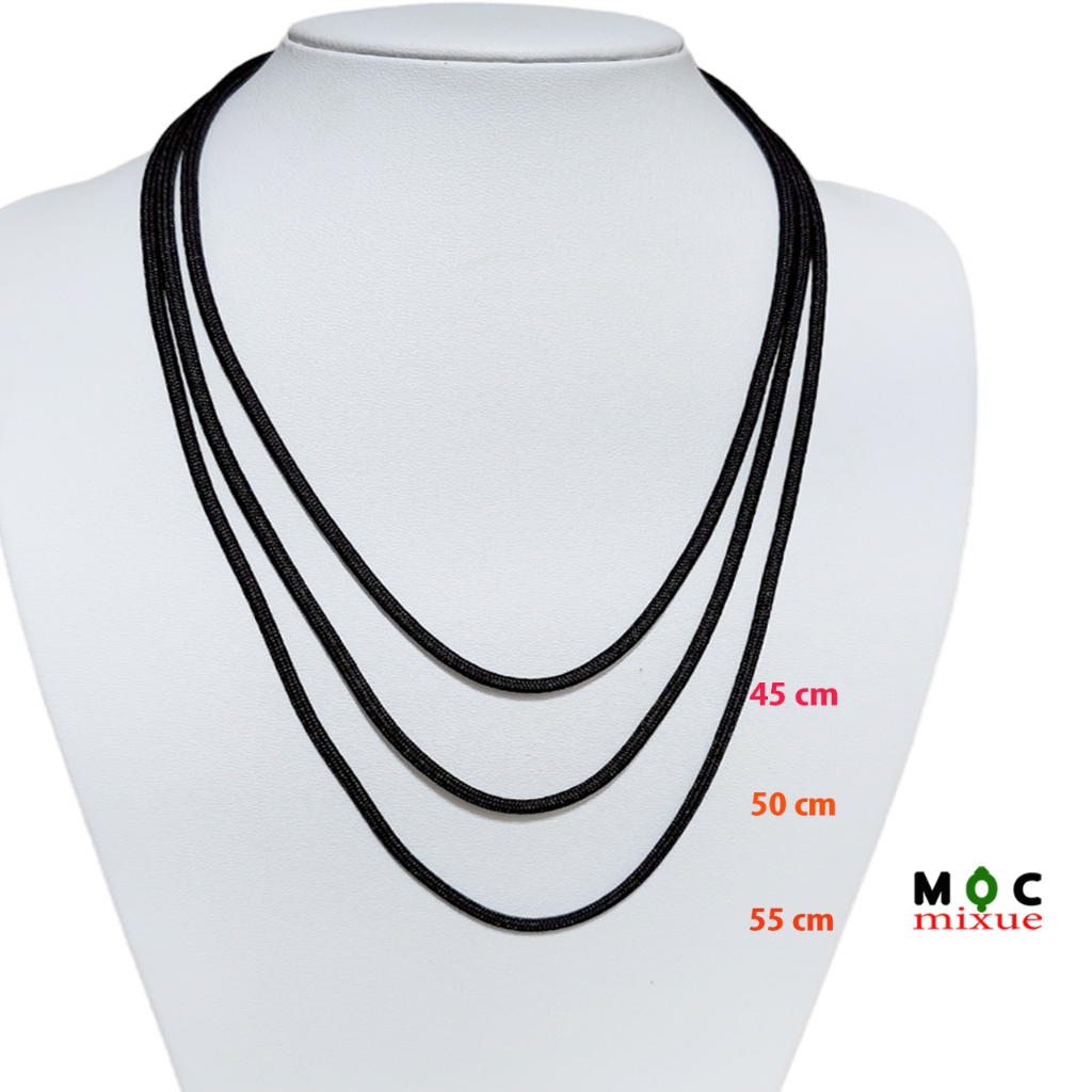 3MM/ 45/ 50/ 55CM Dây Dù Đen Tròn Đeo Cổ Đeo Mặt Dây Chuyền _ Phụ Kiện Handmade Mộcmixue ...