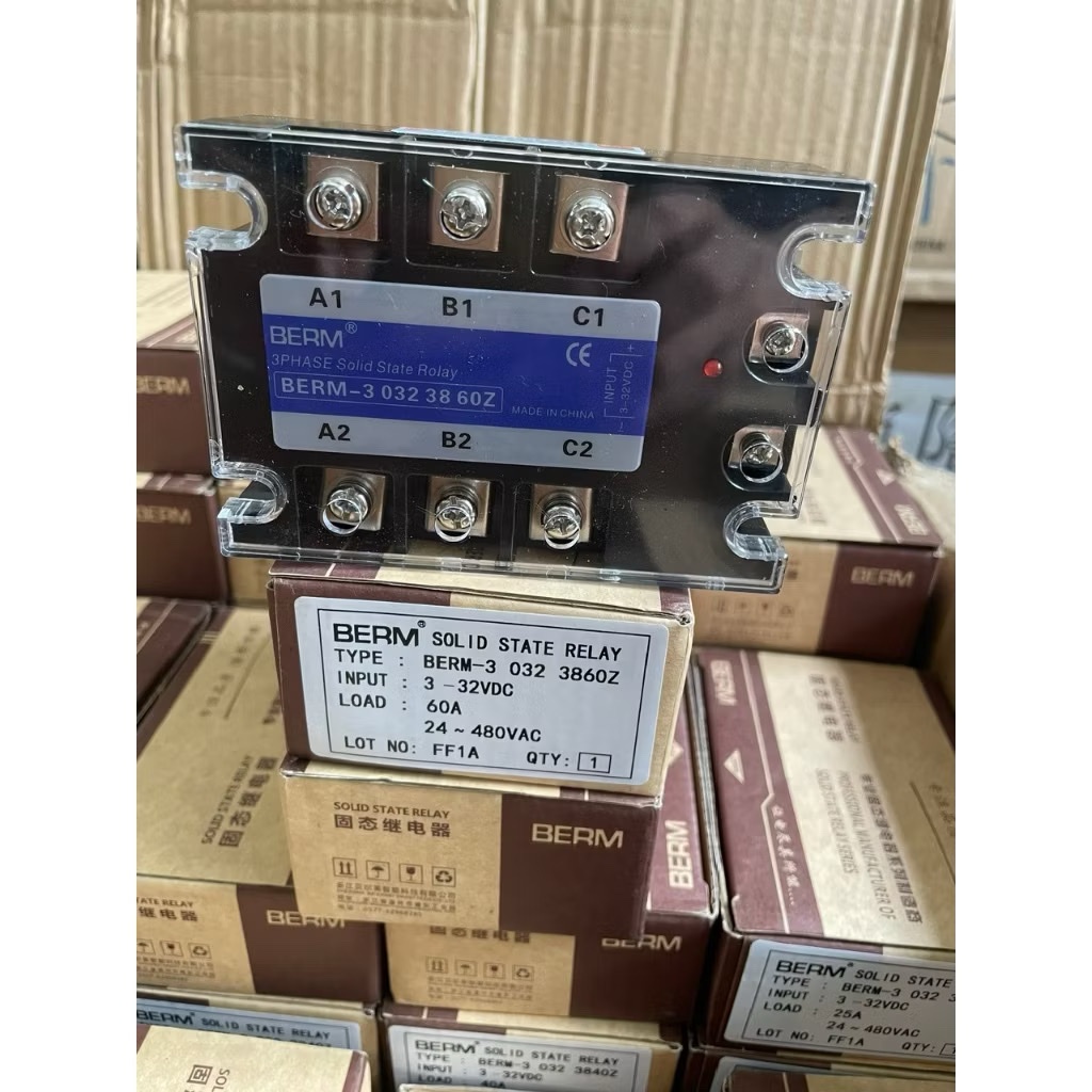 Rơ le bán dẫn 3 pha SSR 3 Pha 60A BERM, BERM-30323860Z 60A, 25A, 40A, 100A | Shopee Việt Nam