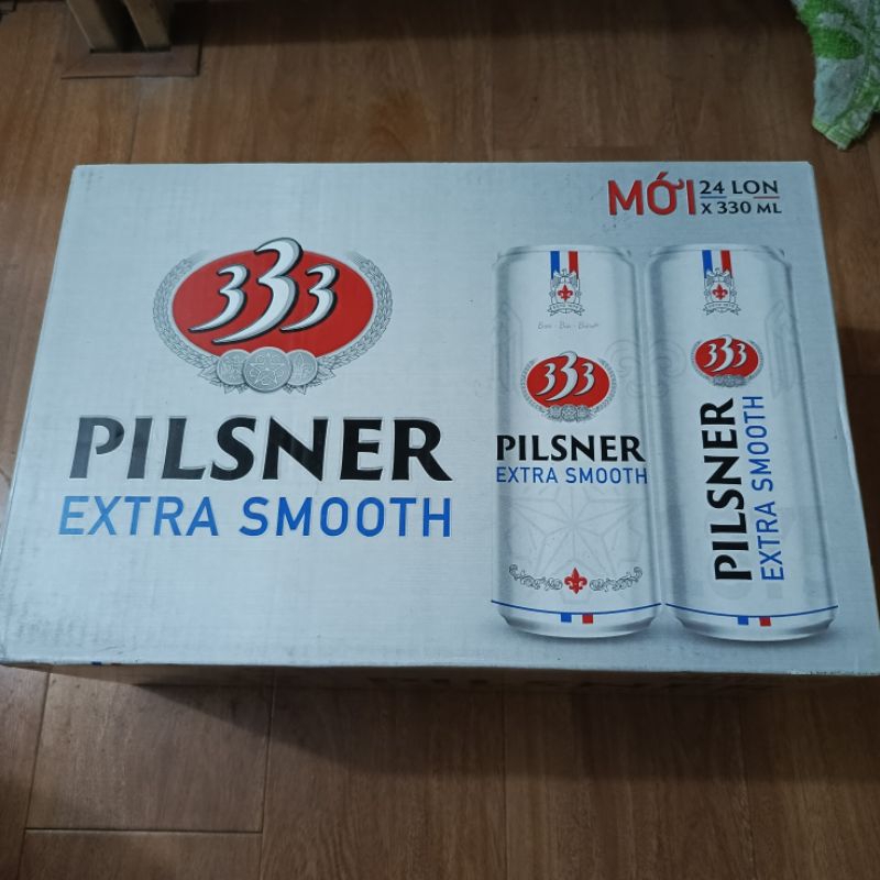 Thùng bia 333 Pilsner 24 lon 330ml lon cao 4,3% chính hãng hạn dùng 9/ ...