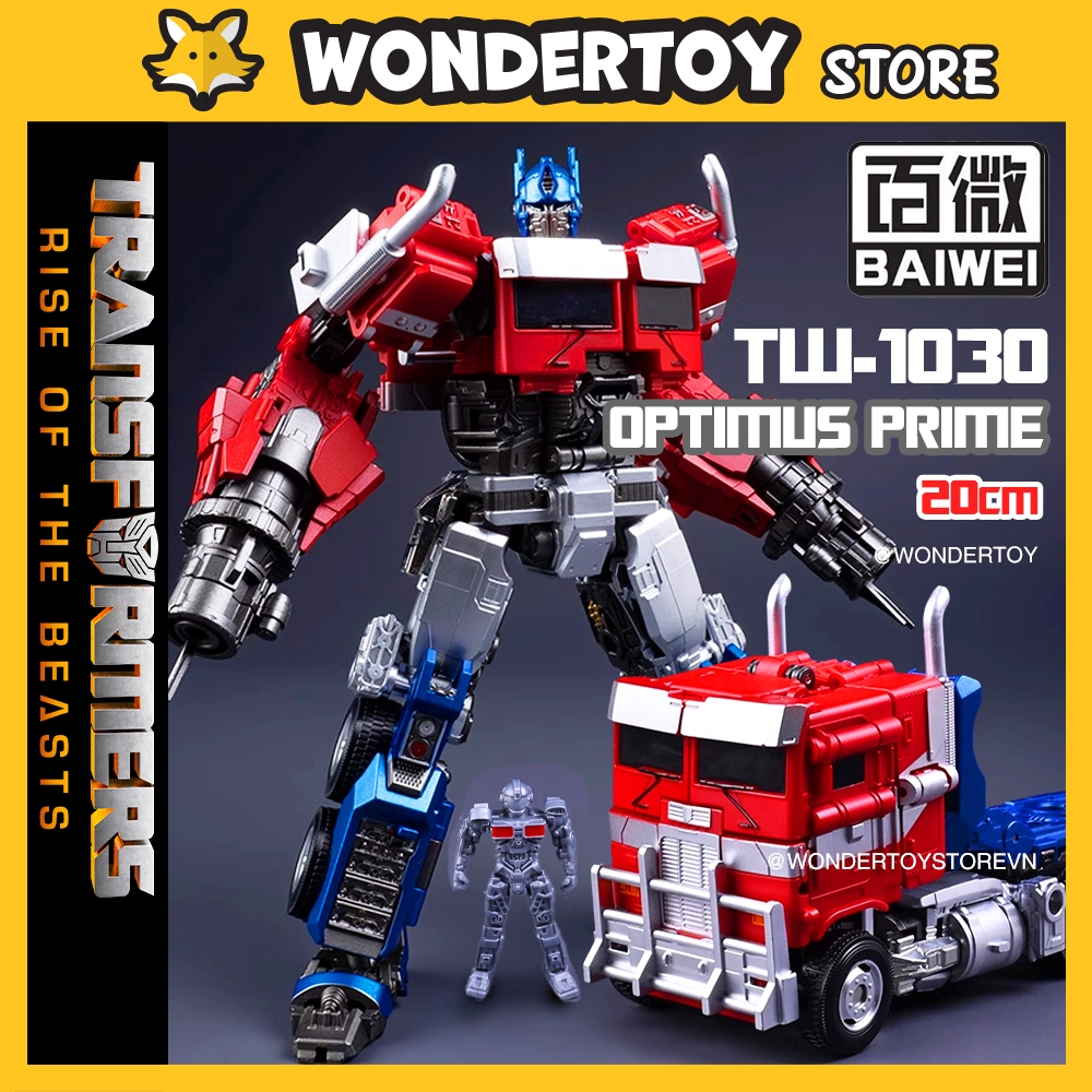 Mô Hình Baiwei Optimus Prime TW-1030 (SS102) TF ROTB Robot Biến Hình Container Truck 18cm ...