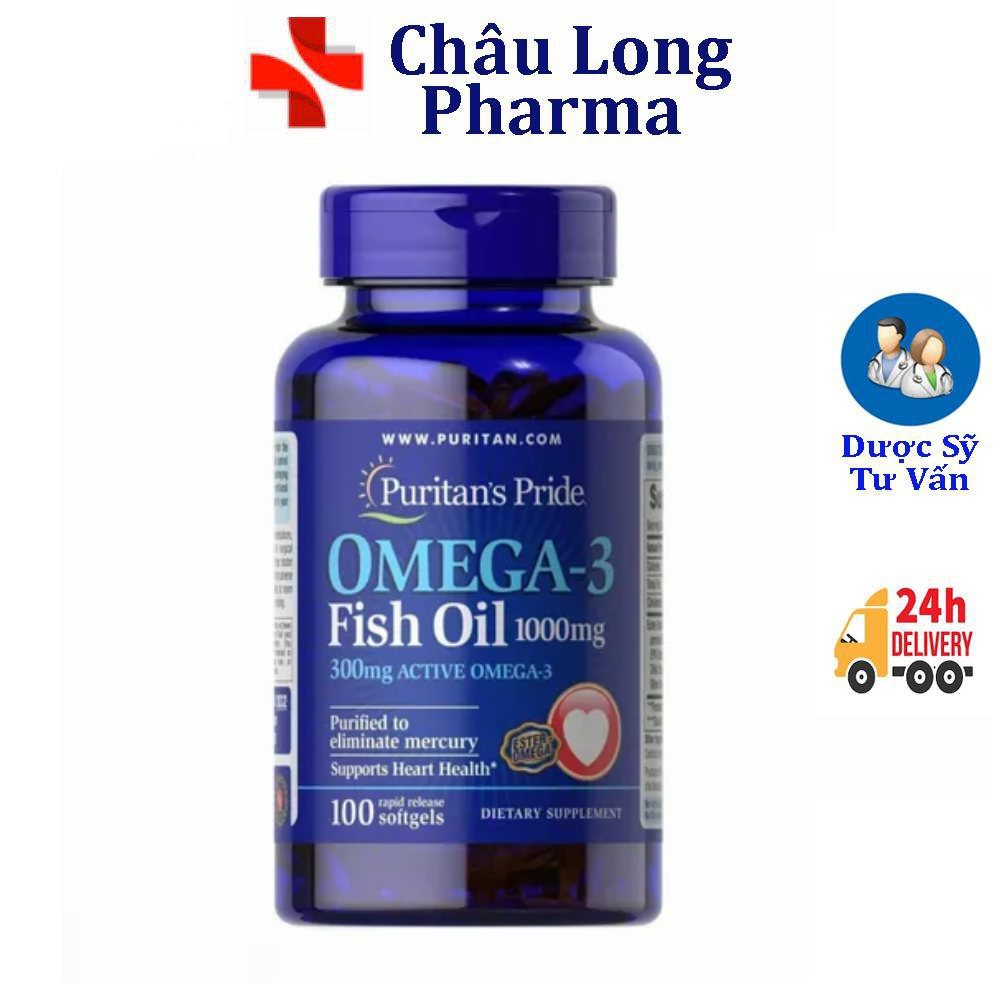 Viên dầu cá Puritan’s Pride Omega 3 Fish Oil 1000mg 100 viên | Shopee Việt Nam