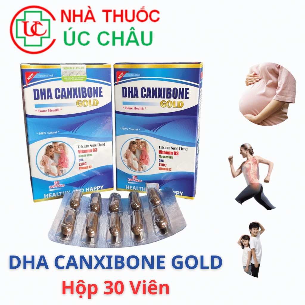 Canxi cho bà bầu, DHA Canxibone Gold Bổ sung Canxi cho bà bầu, Phát triển hệ xương cho bé H 60 ...