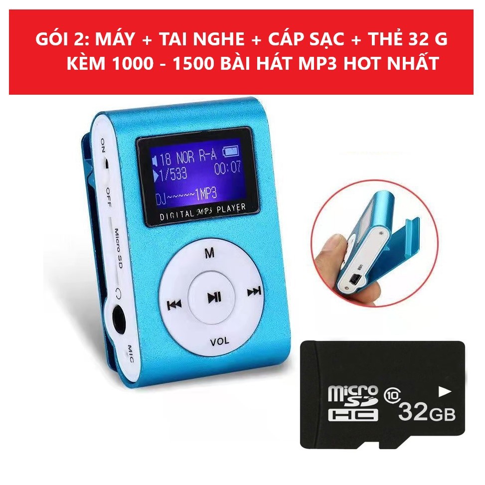 Máy Nghe Nhạc MP3 Mini -Tặng Kèm Tai Nghe | Shopee Việt Nam