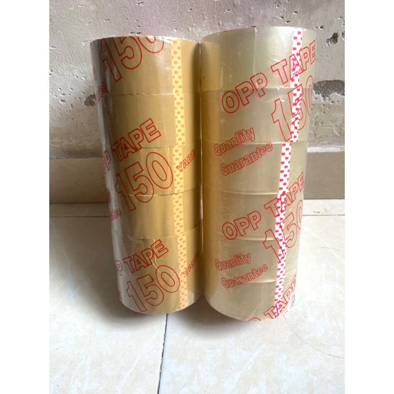 Băng keo vàng, băng keo trong (băng dính) 1 cây 1,2kg 6 cuộn 150 yard | Shopee Việt Nam