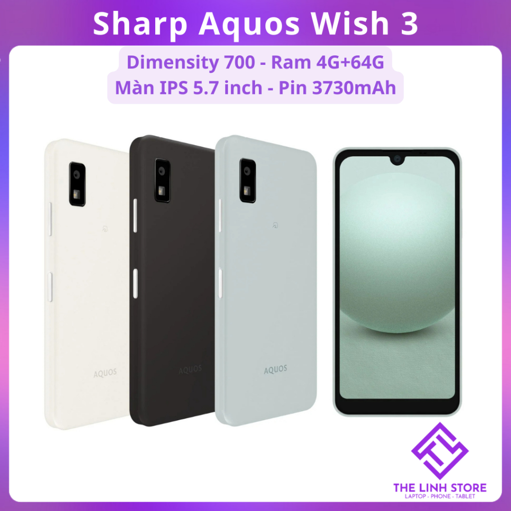 Điện thoại Sharp Aquos Wish 3 màn 5.7 inch nhỏ gọn - Dimensity 700 | Shopee Việt Nam