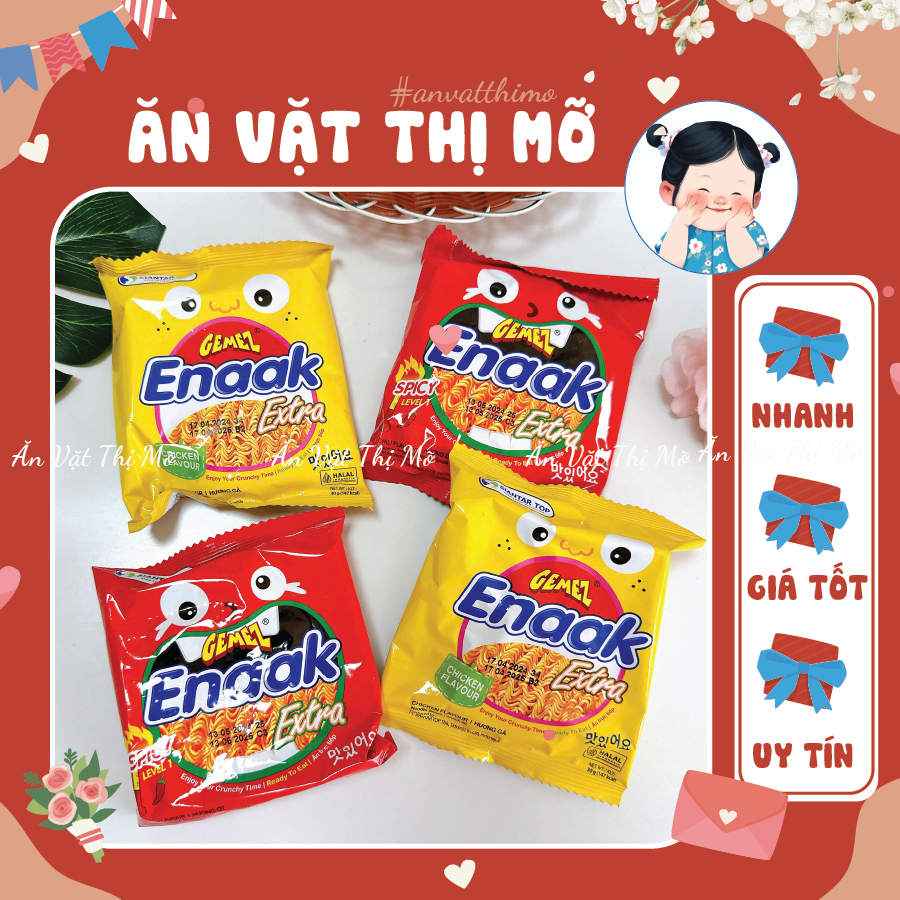 Snack mì trẻ em Enaak Indonesia vị gà truyền thống (gói 30g) | Shopee ...
