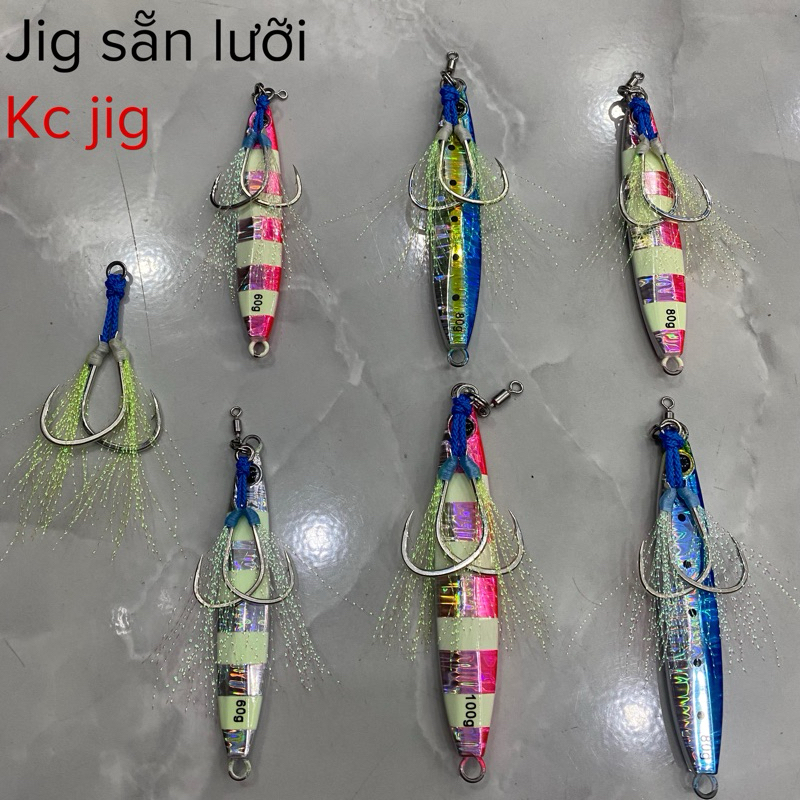 Mồi câu cá jig light sẵn lưỡi,shore jig 35-> 100g | Shopee Việt Nam
