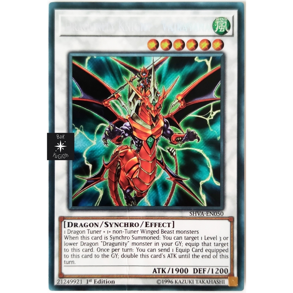 [Đã sử dụng] [BaK Yu-Gi-Oh!] [Thẻ Bài Chính Hãng] Dragunity Knight - Vajrayana |EN| Secret Rare ...