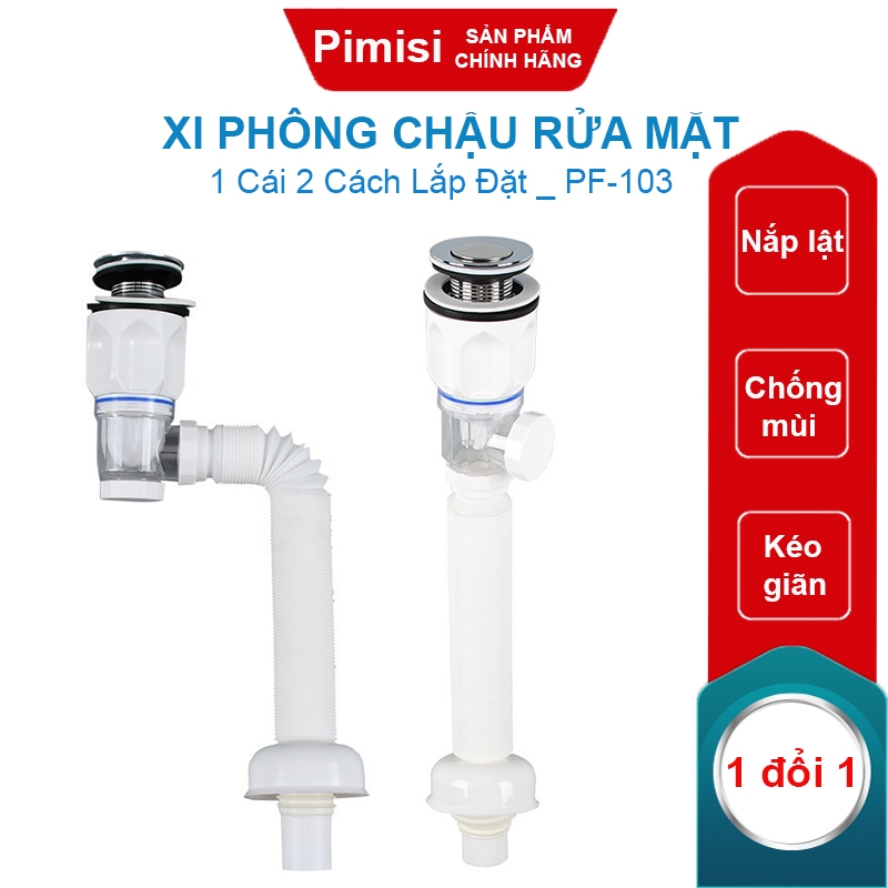 Xi Phông Chậu Rửa Mặt Pimisi PF-103 Thoát Nước Lavabo Có Tràn - Không ...