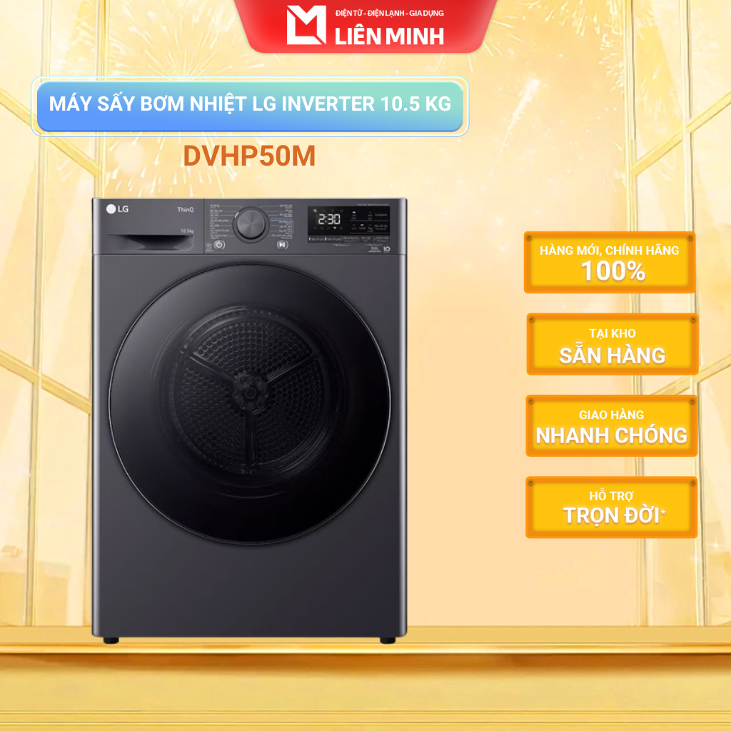 [GIÁ MÁY] DVHP50M - Máy Sấy Bơm Nhiệt LG Inverter 10.5 Kg - Bảo Hành Chính Hãng | Shopee Việt Nam