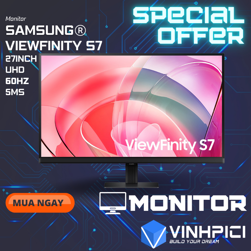 Màn hình SAMSUNG ViewFinity S7 S70D UHD LS27D700EAEXXV (27inch/4K/IPS ...
