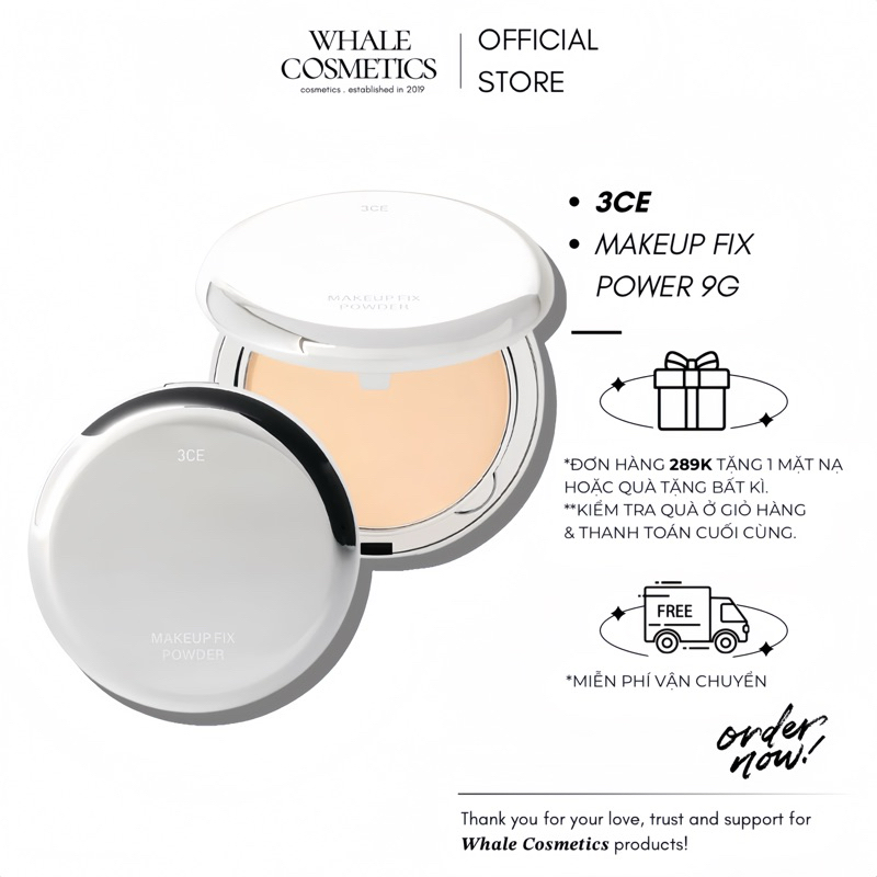 Phấn Phủ Dạng Nén 3ce Makeup Fix Powder (9g) | Shopee Việt Nam