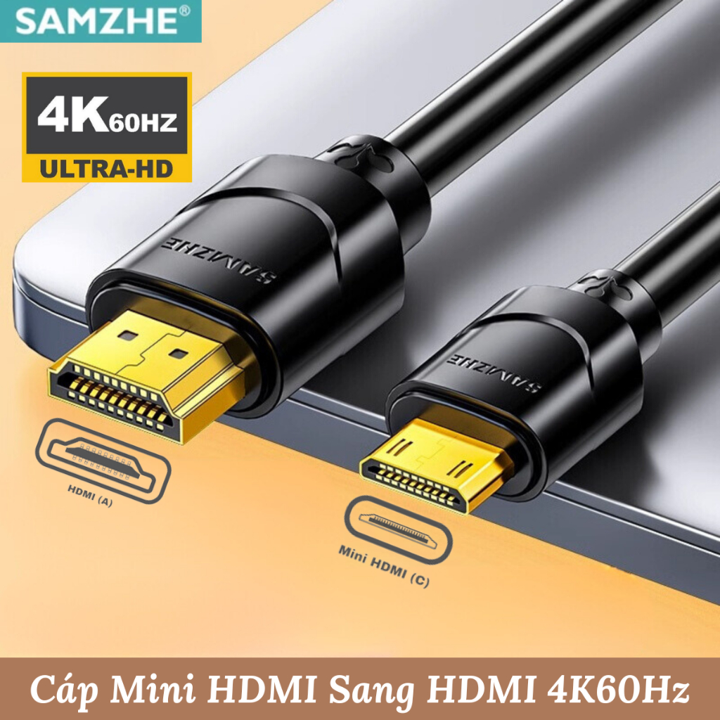 Cáp HDMI To Mini HDMI, Mini HDMI To HDMI Samzhe Cao Cấp, Hỗ Trợ 2 Chiều ...