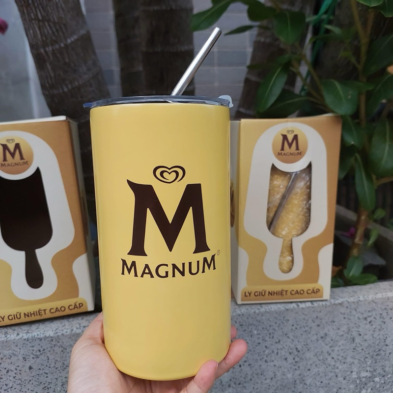 Ly /cốc giữ nhiệt magnum 60ml - tặng kèm ống hút | Shopee Việt Nam