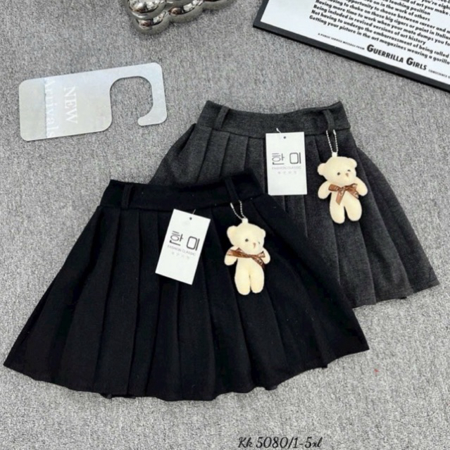 Chân Váy dạ Kẻ Kèm gấu xinh cho bé (có quần bên trong) | Shopee Việt Nam