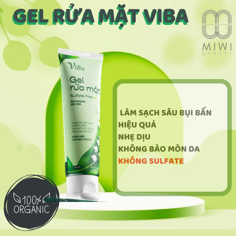 [VIBA] Gel rửa mặt Sulfate-Free Bùn Khoáng Nọc Ong | Shopee Việt Nam