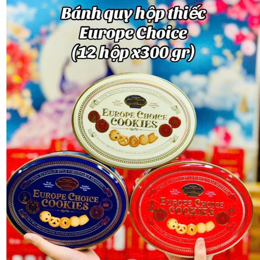 Bánh Quy Bơ Cookies Europe Choice Godinn - Hộp Thiếc 300g | Shopee Việt Nam