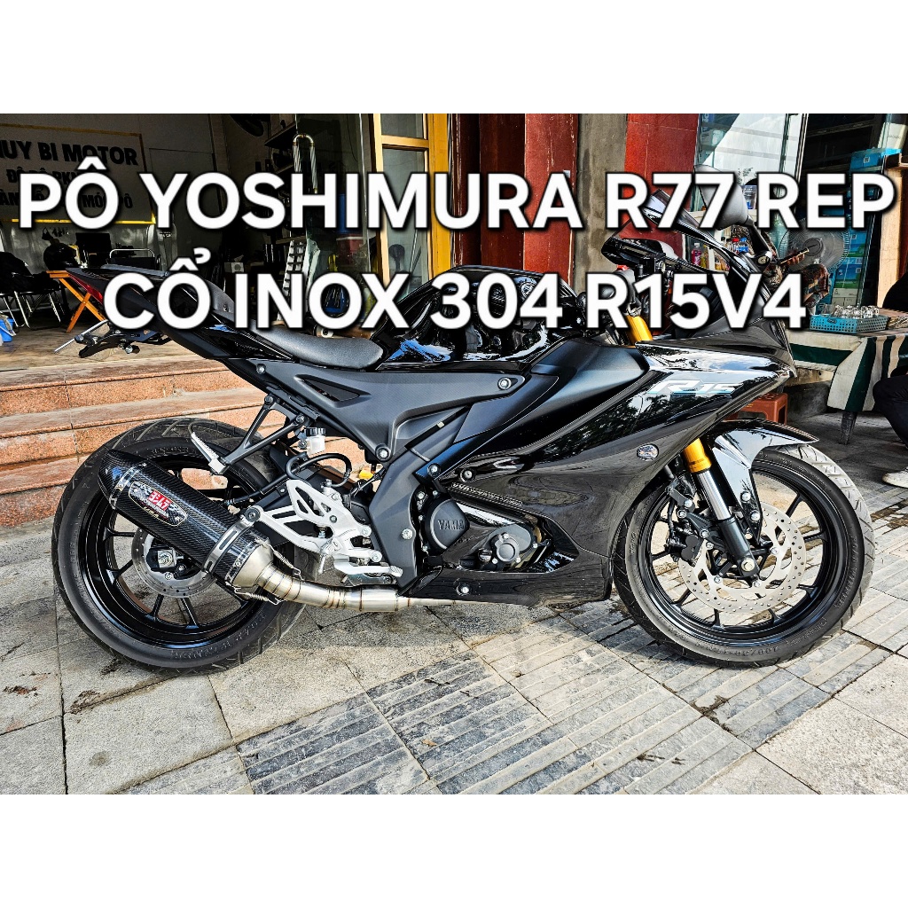 Pô Độ Yoshimura R77 Carbon Rep 1:1 Và Cổ Inox 304 Yamaha R15v4 | Shopee Việt Nam