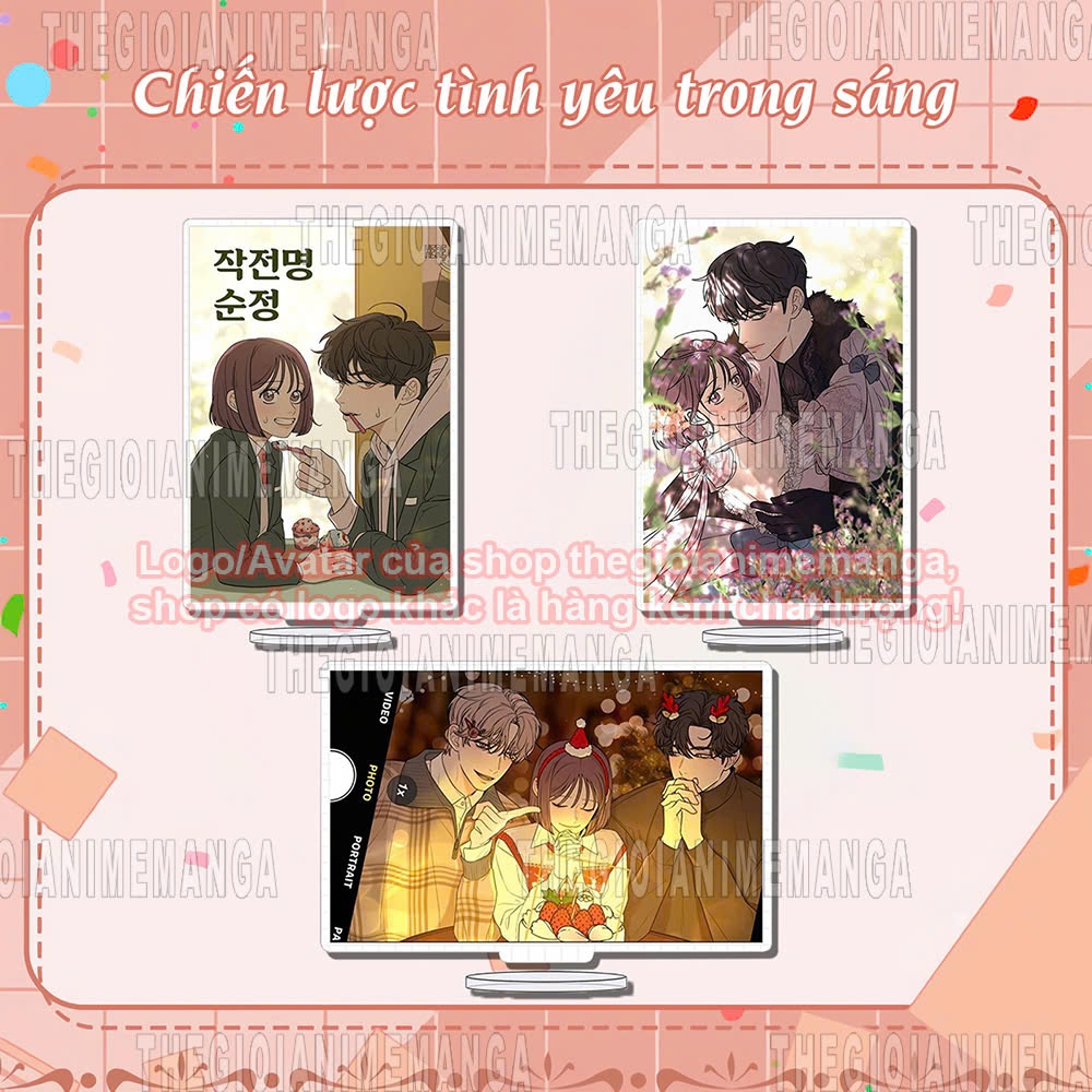 Mô hình Standee CHIẾN LƯỢC TÌNH YÊU TRONG SÁNG manhwa chibi tượng ...