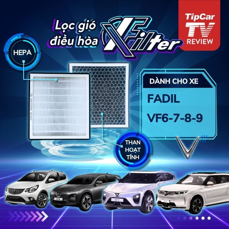 Lọc gió điều hòa VinFast Fadil, Lux A, VF6-7-8-9, VF5, VF3. Lọc than hoạt tính & HEPA Xfilter ...