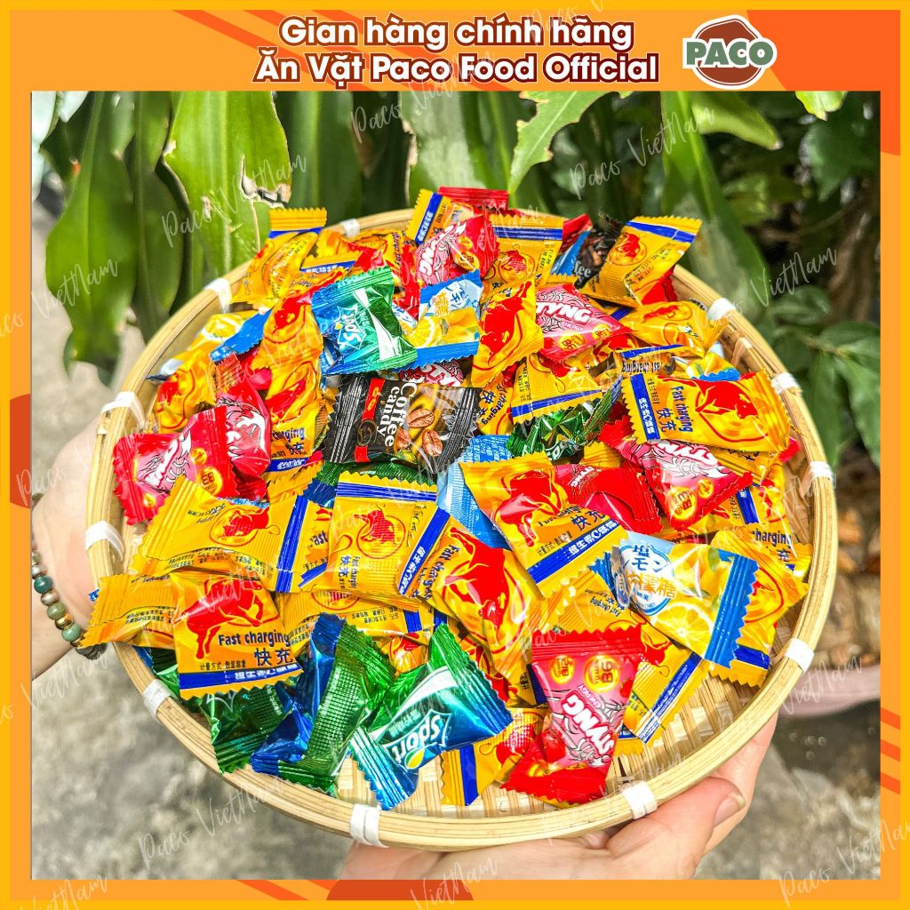 500g kẹo cứng tăng lực mix nhiều vị bò húc redbull sting cafe sprite ...